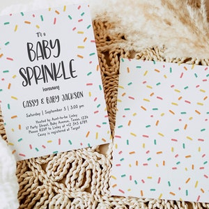 Editable Baby Sprinkle Invitation, Gender Neutral Bay Sprinkle ...