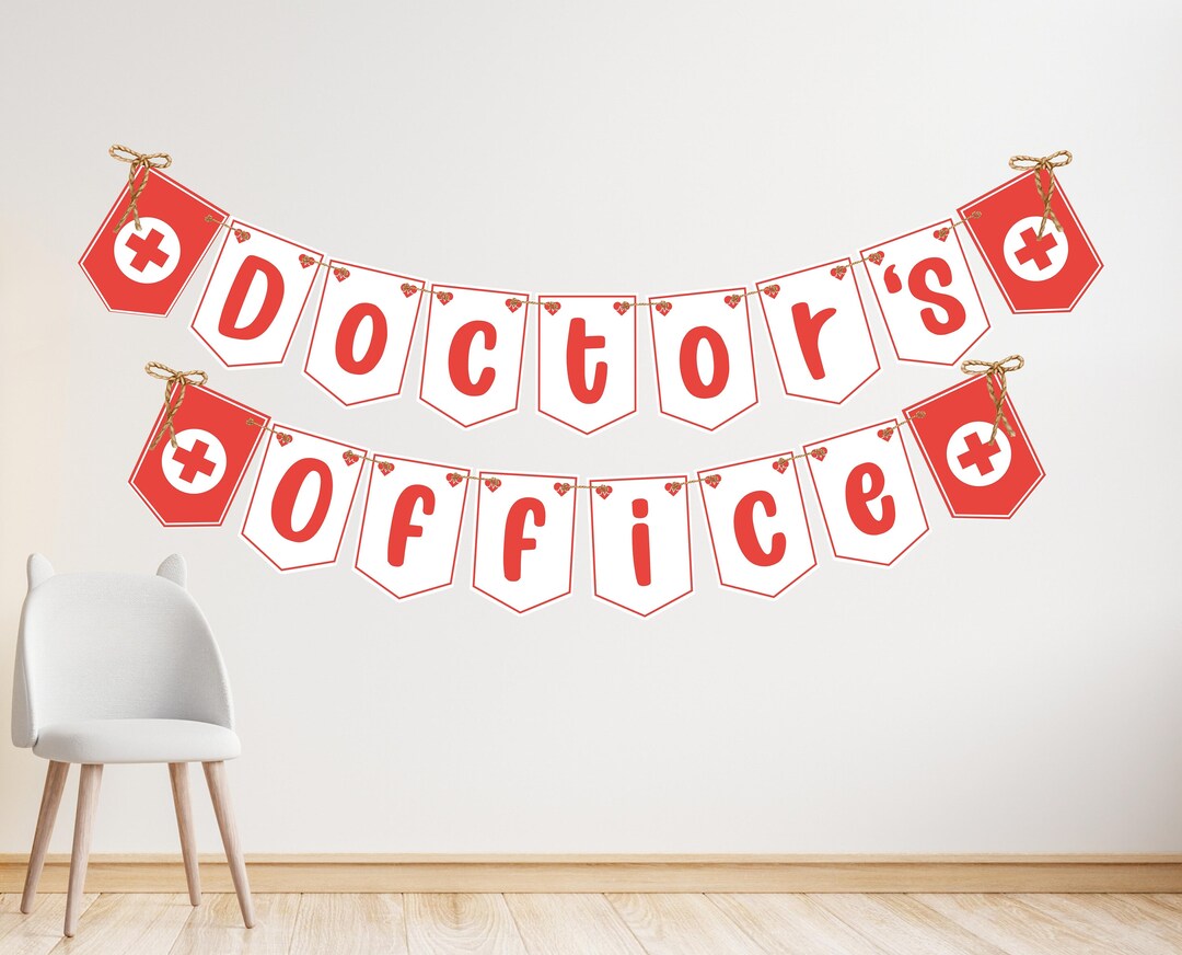 Pretend Doctor's Office Banner Printable, Play Doctors, Pretend Play ...