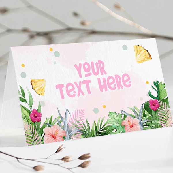 Luau Food Labels - Etsy