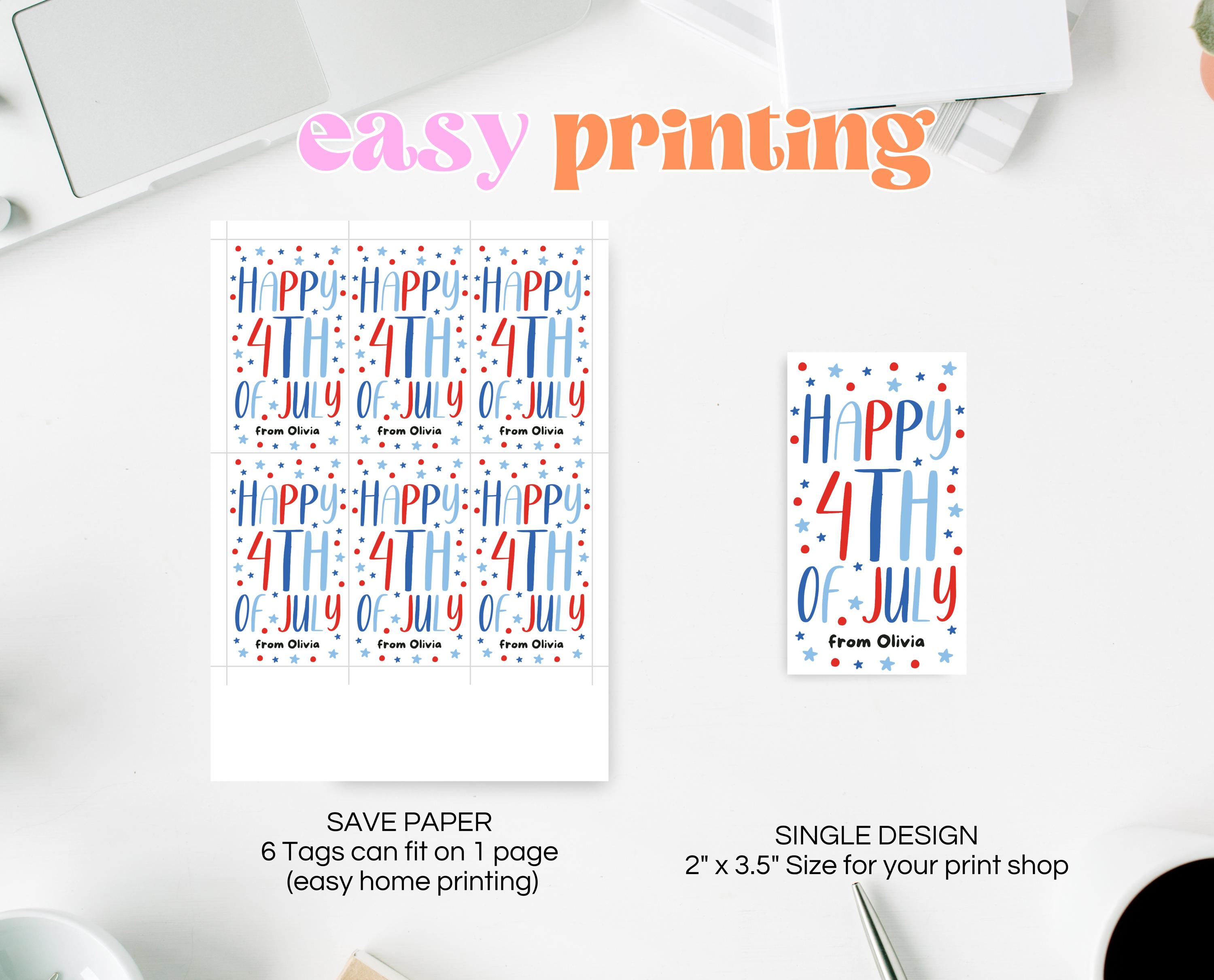 Editable 4th of July Favor Tag Template, Printable July Fourth Stars ...