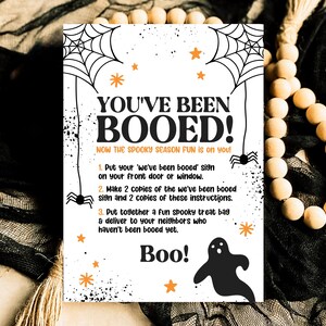 Editable You've Been Booed! Card, Halloween Printable for Friend, You ...