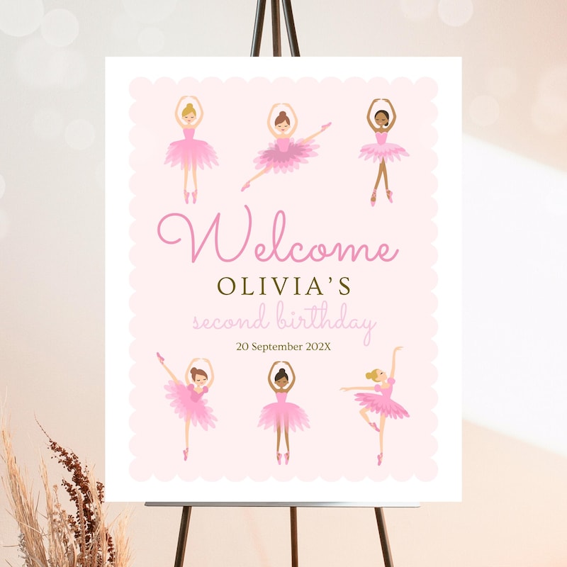 Ballet Themed Welcome Sign - Etsy UK