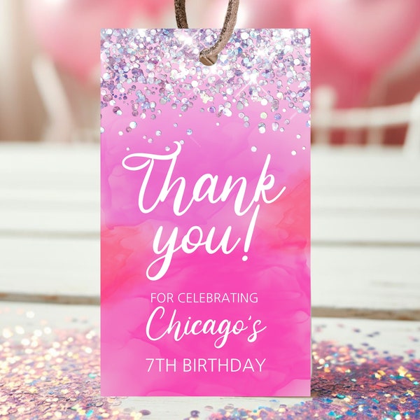 Pink Thank You Tags - Etsy