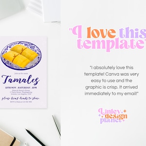 Editable Tamales Invitation, Fall Tamales Invitation, Fall Dinner ...