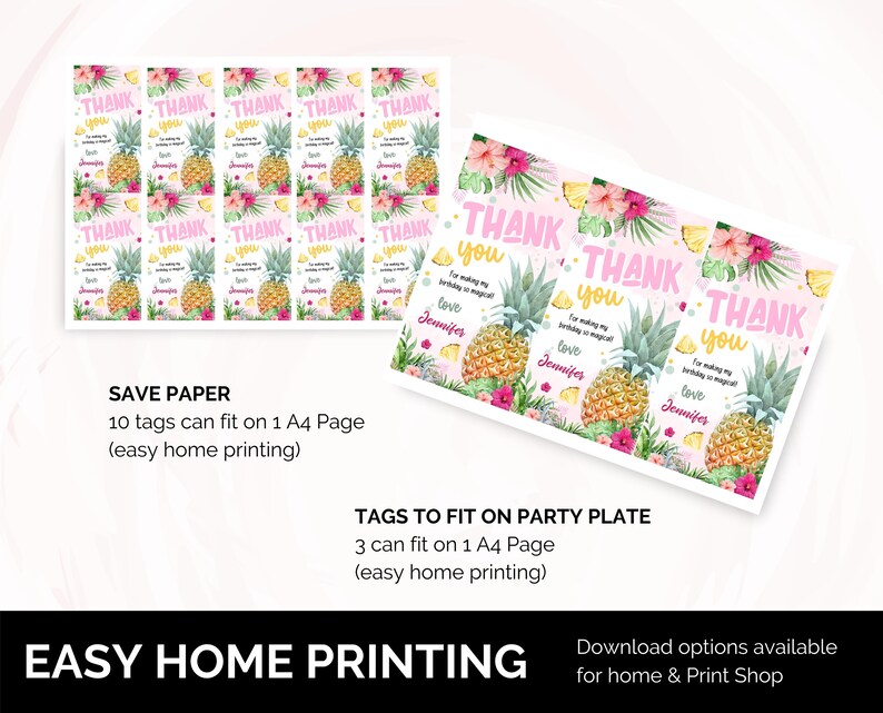 Editable Hawaiian Luau Birthday Favor Tag Tropical Pool Party - Etsy