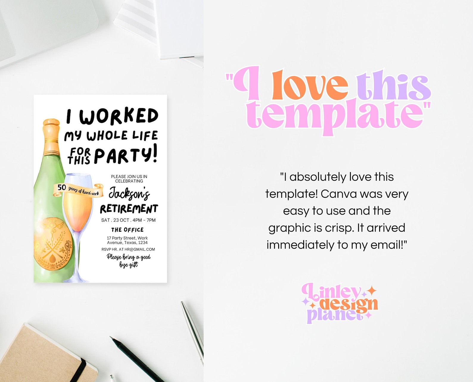 Retirement Party Invitation Template, Retirement Invite Download ...