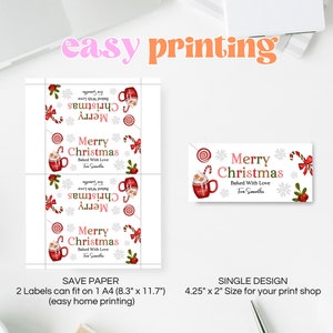 Editable Santa Cookie Bag Topper Template, Christmas Treat Bag Labels ...