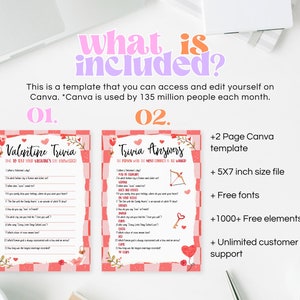 Valentines Day Trivia Game, Valentines Party Game, Printable Valentines ...