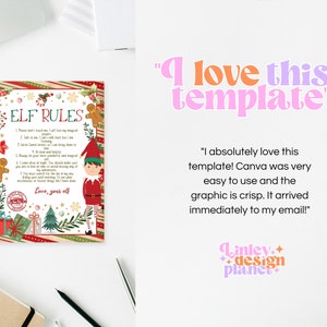 Editable Christmas Elf Magic Rules for Kids Template, Do Not Touch Me ...