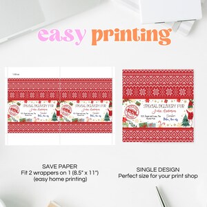 Editable Christmas Elf Bar Wrapper Template, Christmas Chocolate ...