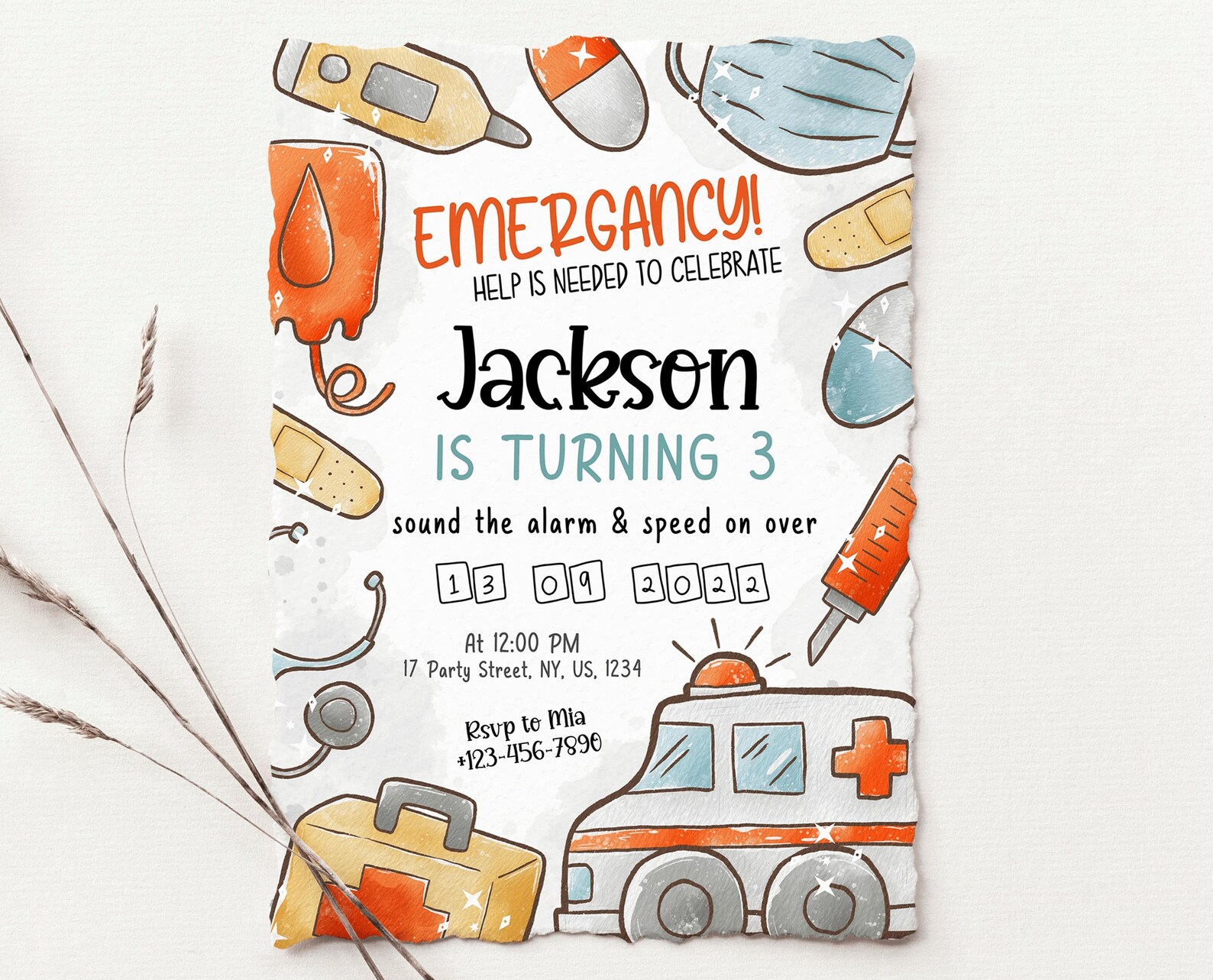 Editable Doctor Birthday Invitation Prescription Medical Boy - Etsy