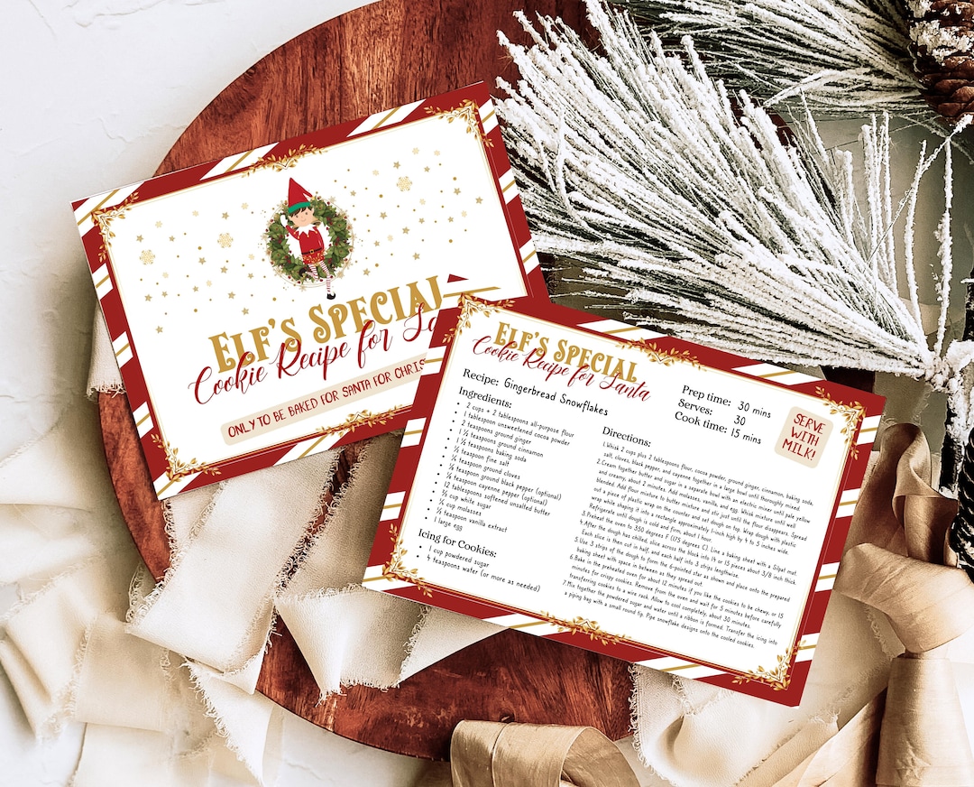 Editable Cookie Recipe Cards Template, Cookie Exchange Party, Cookies ...