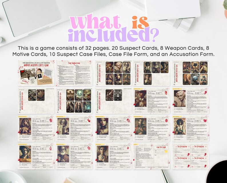 Printable Halloween Murder Mystery, Printable Halloween Game, Scary ...