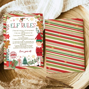 Editable Christmas Elf Magic Rules for Kids Template, Do Not Touch Me ...