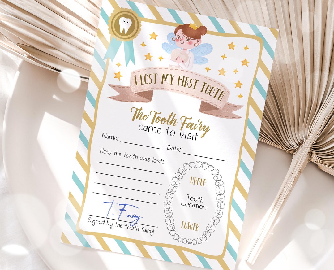 Editable Tooth Fairy Letter, Kids Tooth Fairy Note, I Lost My First ...