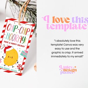 Editable Christmas Chip Bag Tag Template, Chips Treat Bag Tag, Bag of ...