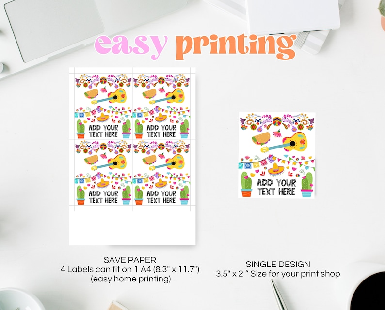 Editable Fiesta Birthday Food Label, Mexican Theme Food Tent Cards ...