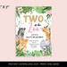 Editable Safari Animals Birthday Invitation, Kids Zoo Birthday Party ...