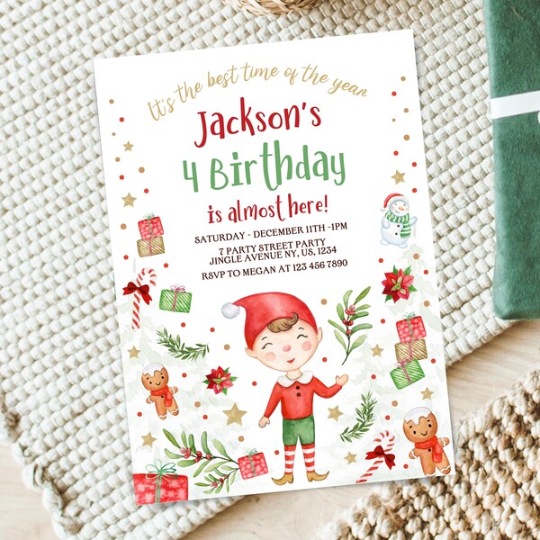Elf Invitation - Etsy