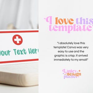 Editable Medical Birthday Food Label Template, Medical Party Tent Cards ...