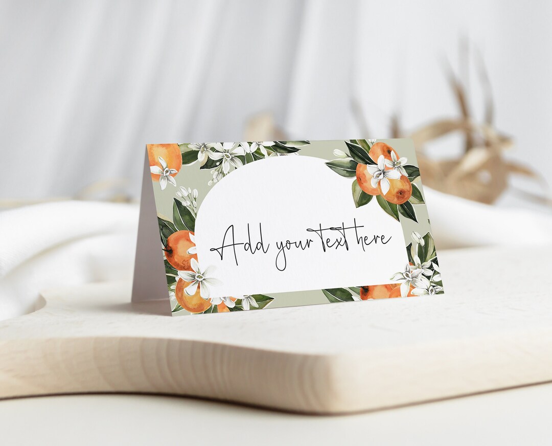 Editable Little Cutie Food Label Citrus Baby Shower, Orange Baby Shower ...