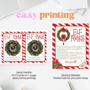 Editable Christmas Elf Rules Sign With Elf Camera, Do Not Touch Me ...