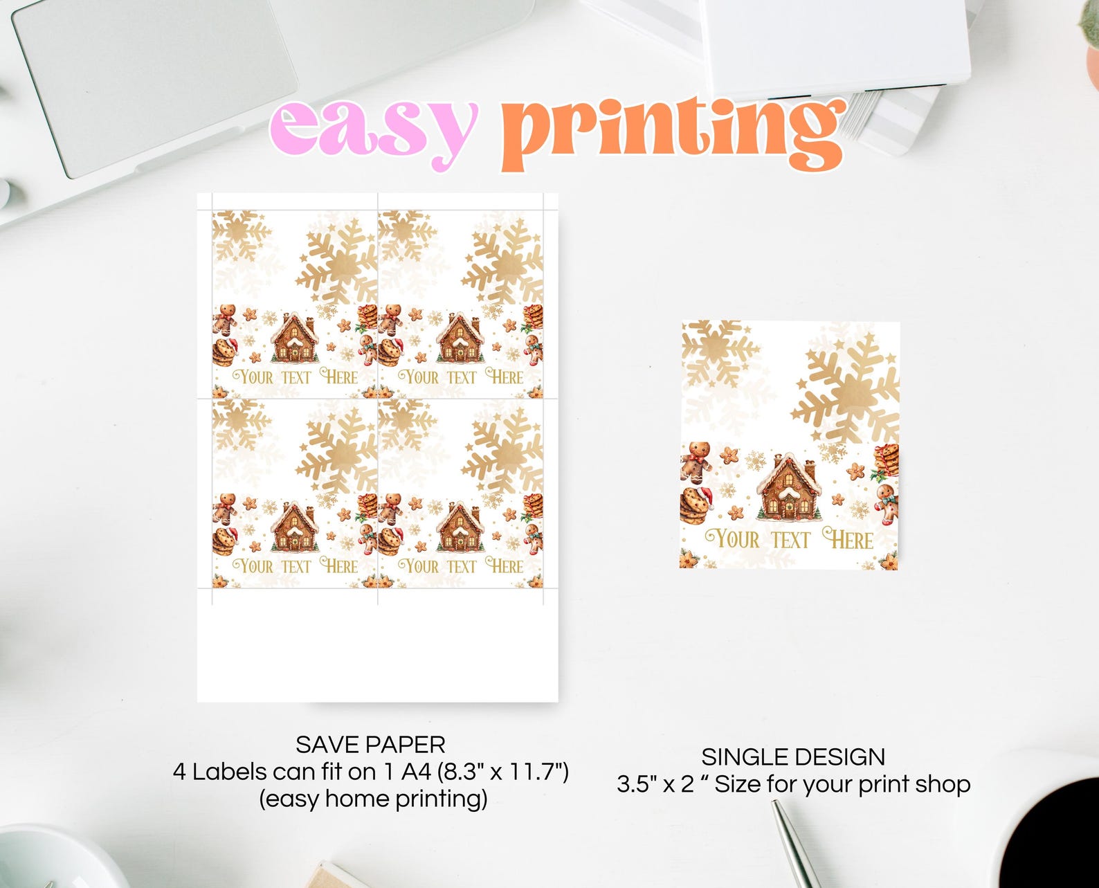 Editable Gingerbread House Food Labels, Christmas Cookie Decorating ...