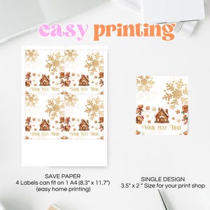 Editable Gingerbread House Food Labels, Christmas Cookie Decorating ...