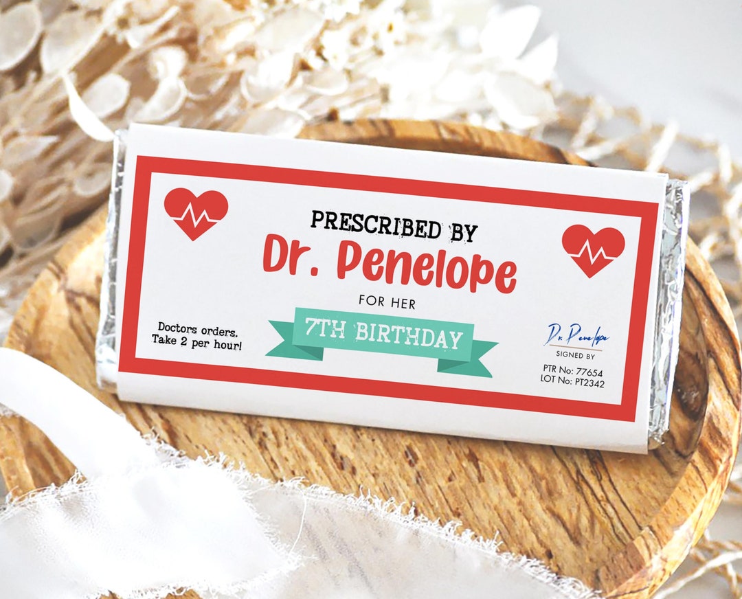 Editable Medical Birthday Candy Bar Wrapper Template, Birthday ...
