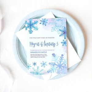 Editable Snow Birthday Invitation, Kids Winter Birthday Party ...