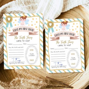 Editable Tooth Fairy Letter Printable Tooth Fairy Note I Lost My First ...