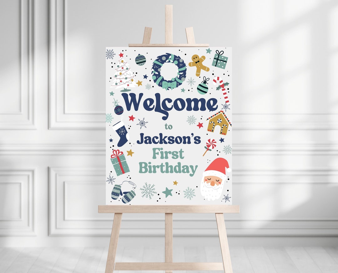 Editable Retro Christmas Welcome Sign Template Christmas - Etsy