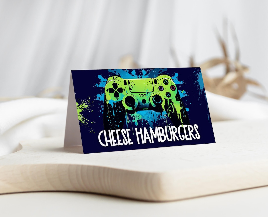 Editable Video Game Birthday Food Label, Boy Gamer Birthday Party Food ...