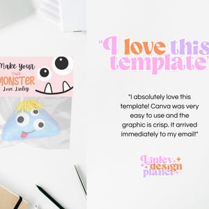 Editable Build A Monster Bag Topper, Build A Monster Favor Tag, Trick ...