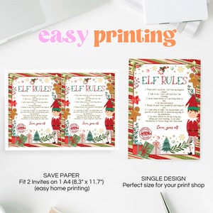 Editable Christmas Elf Magic Rules for Kids Template, Do Not Touch Me ...