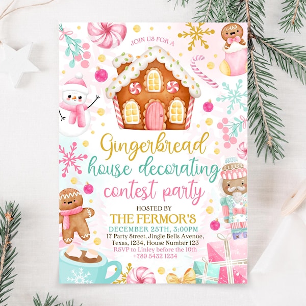 Gingerbread House Template - Etsy