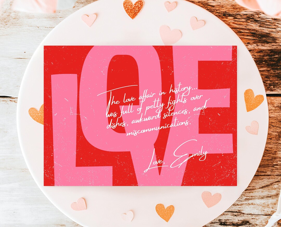 Editable Valentine's Day Love Letter Card, Letter for Him, Letter for ...