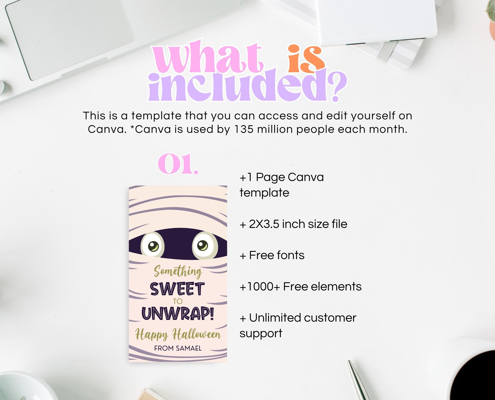 Editable Halloween Mummy Favor Tag, Halloween Mummy Tag, Halloween ...