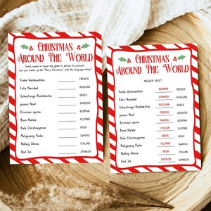Christmas Around the World Game Template, Printable Christmas Party ...
