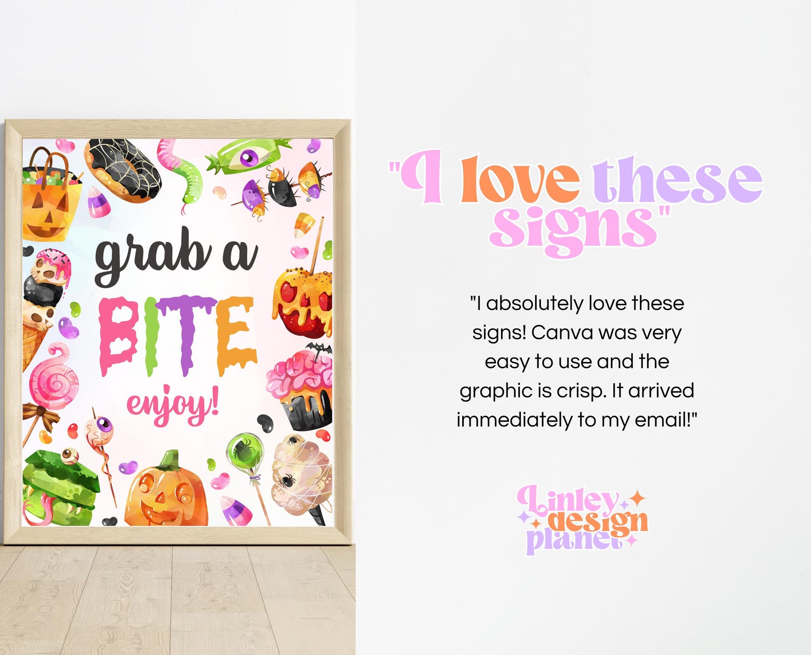 Editable Halloween Candy Birthday Sign Bundle, Halloween Birthday Sign ...
