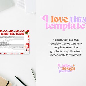 Editable Christmas Trivia Game Template, Printable Christmas Party ...