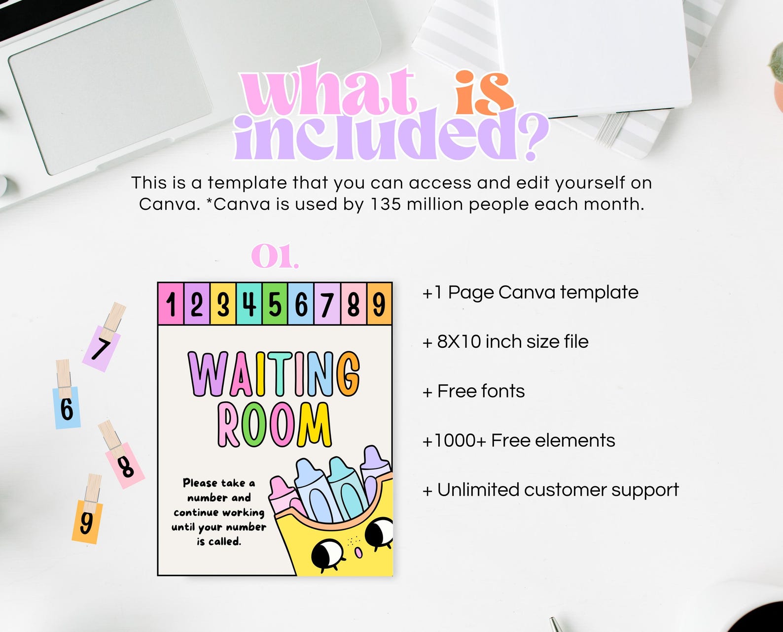 Editable Teacher Waiting Room Sign: Number Pegs (digital Download) - Etsy