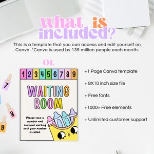Editable Teacher Waiting Room Sign: Number Pegs (digital Download) - Etsy
