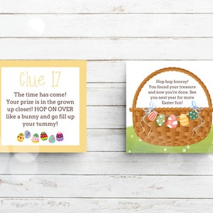 Editable Easter Hunt Cards for Kids Easter Scavenger Hunt - Etsy