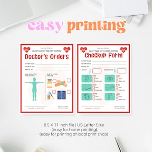 Pretend Play Doctor Forms for Kids, Play Doctors, Pretend Play Nurse ...