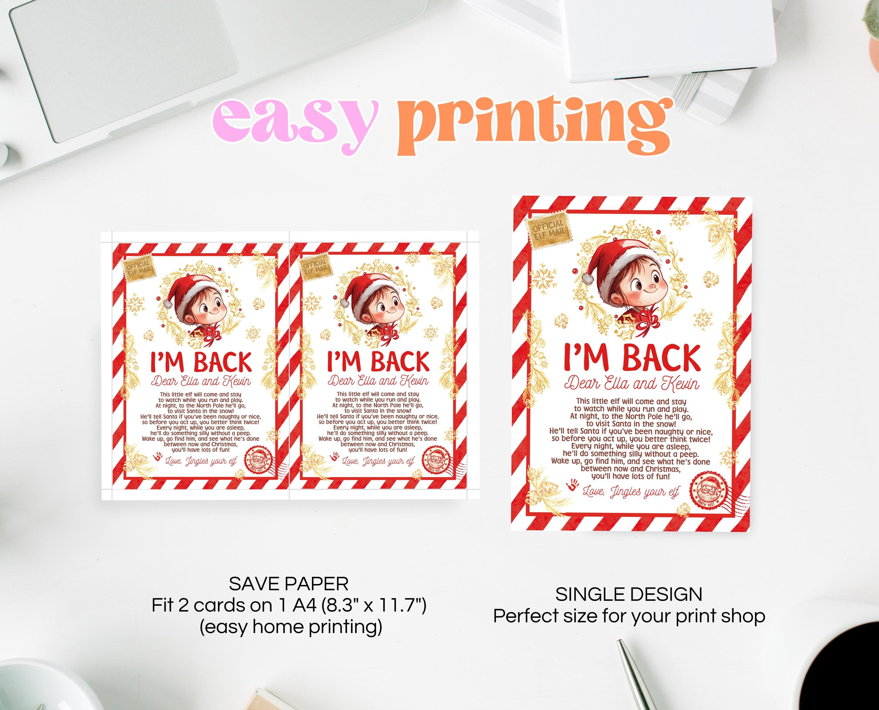 Editable Elf Arrival and Goodbye Letter Set, Christmas Elf Letter Combo ...