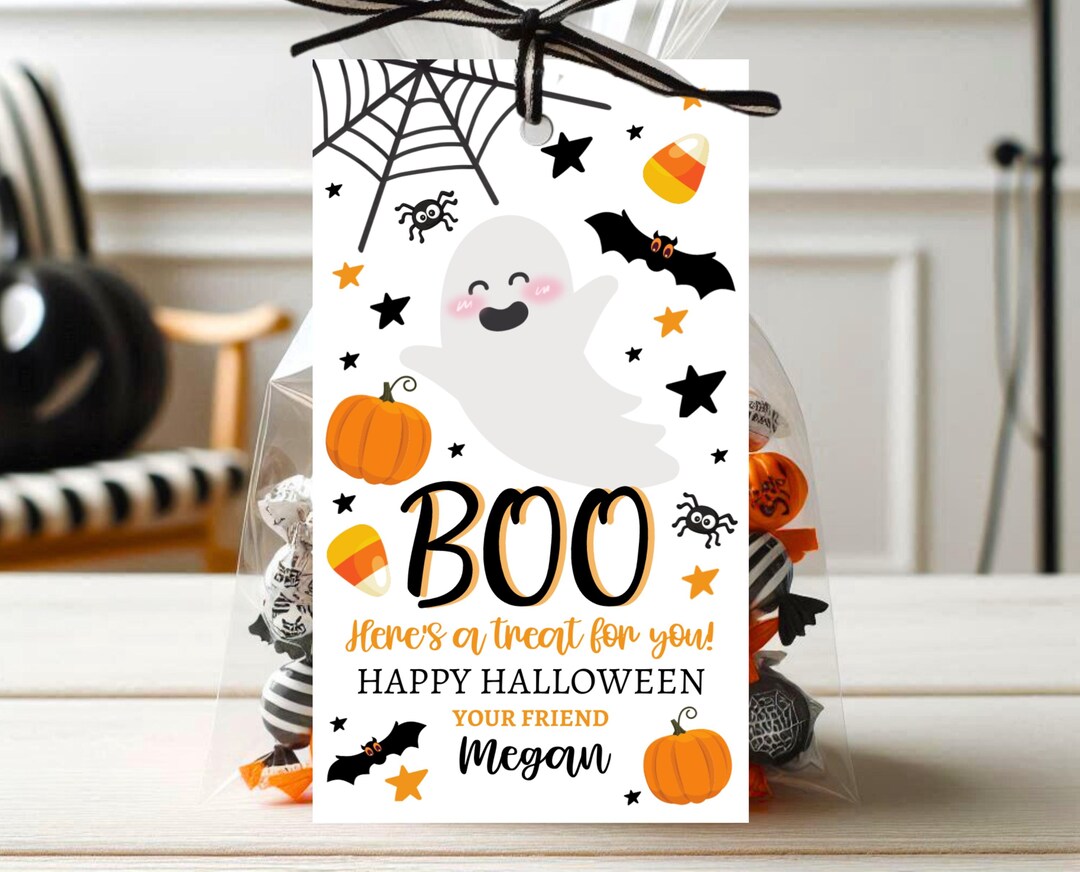 Editable Halloween Favor Tag Template, Halloween Thank You Tag ...