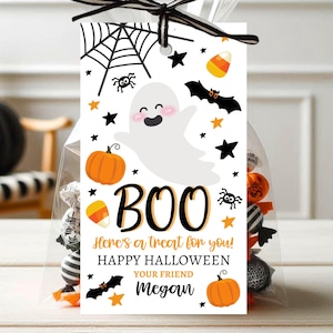 Editable Halloween Favor Tag Template, Halloween Thank You Tag ...