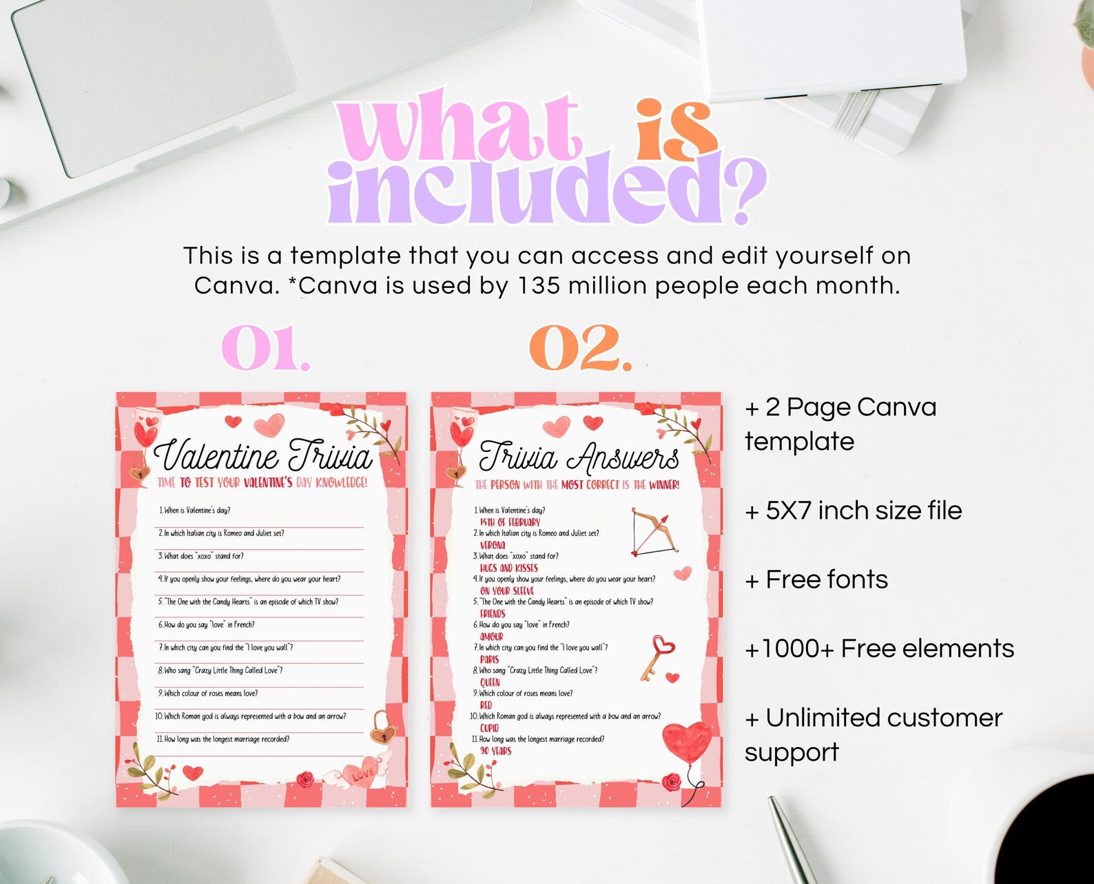Valentines Day Trivia Game, Valentine Day Party Game for Kids ...