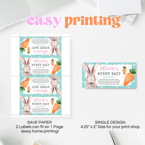 Editable Bunny Bait Card, Bunny Food Printable, Easter Activities for ...